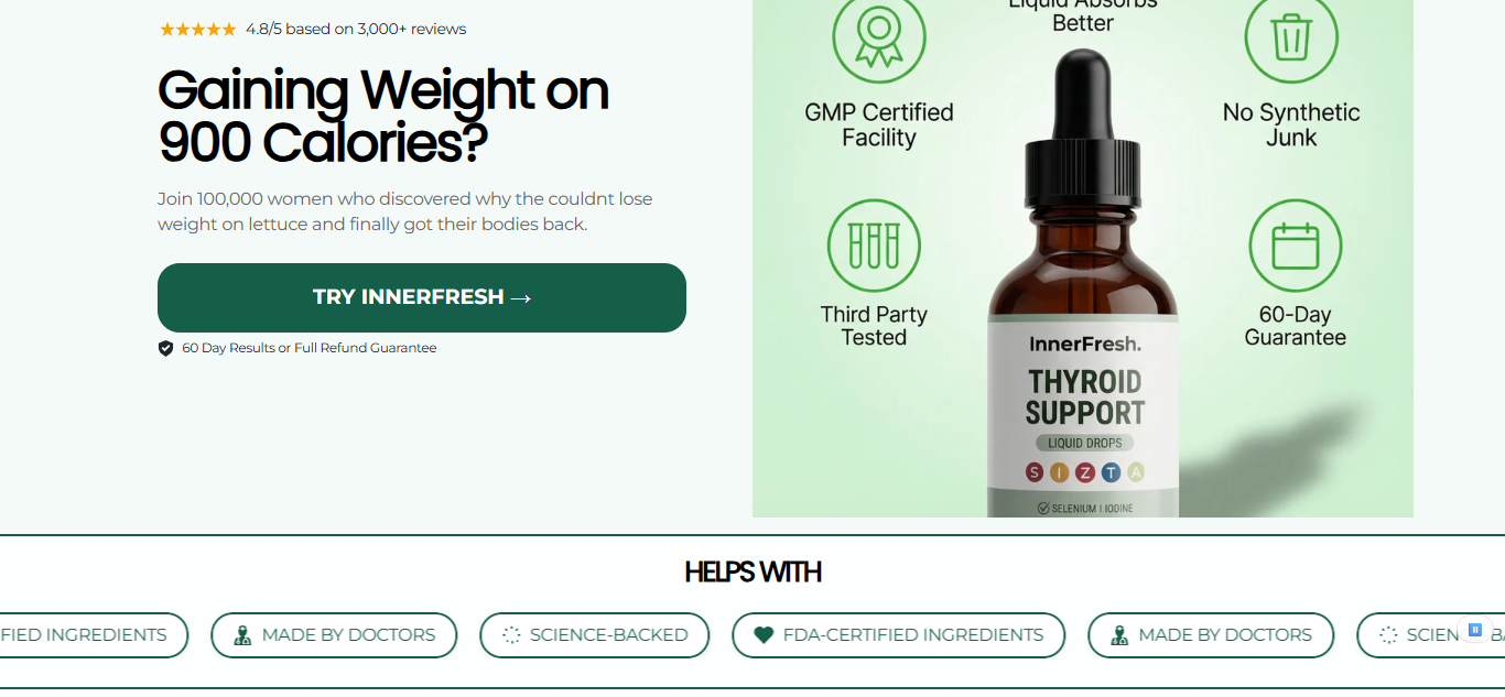 Innerfresh Thyroid Support Review (2026): Ingredients, Benefits, Risks ...
