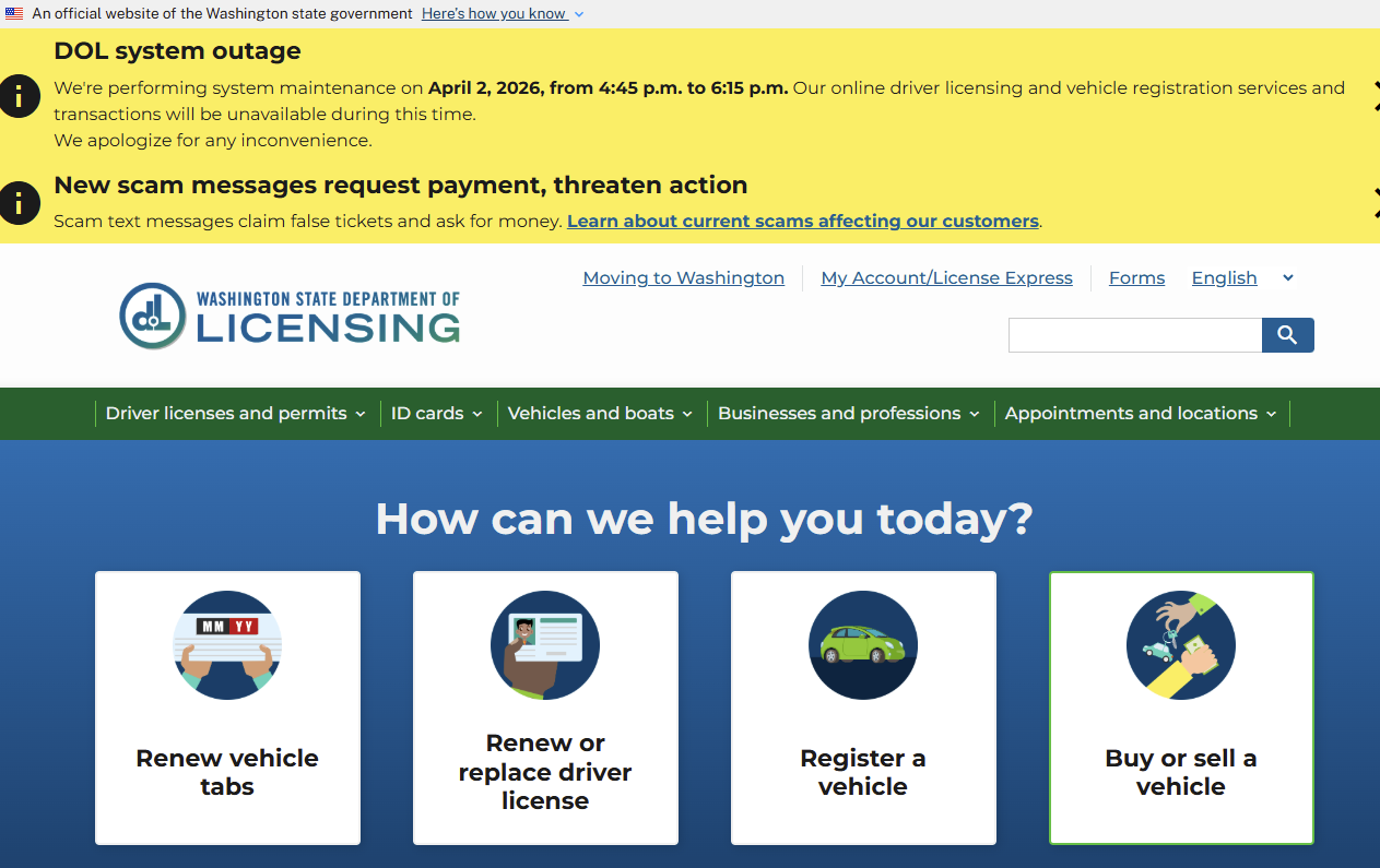 WA DOL Final Notice Vehicle Violation Scam Text Review - DeRealest Reviews